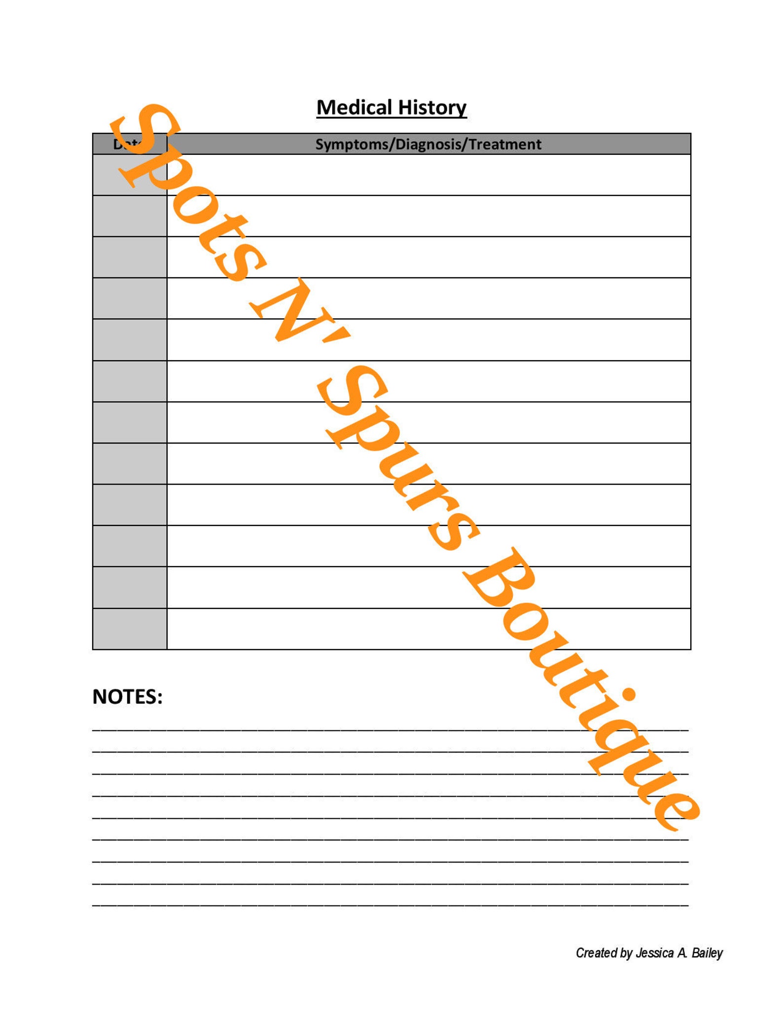 Horse/equine Wellness/health Records - Etsy