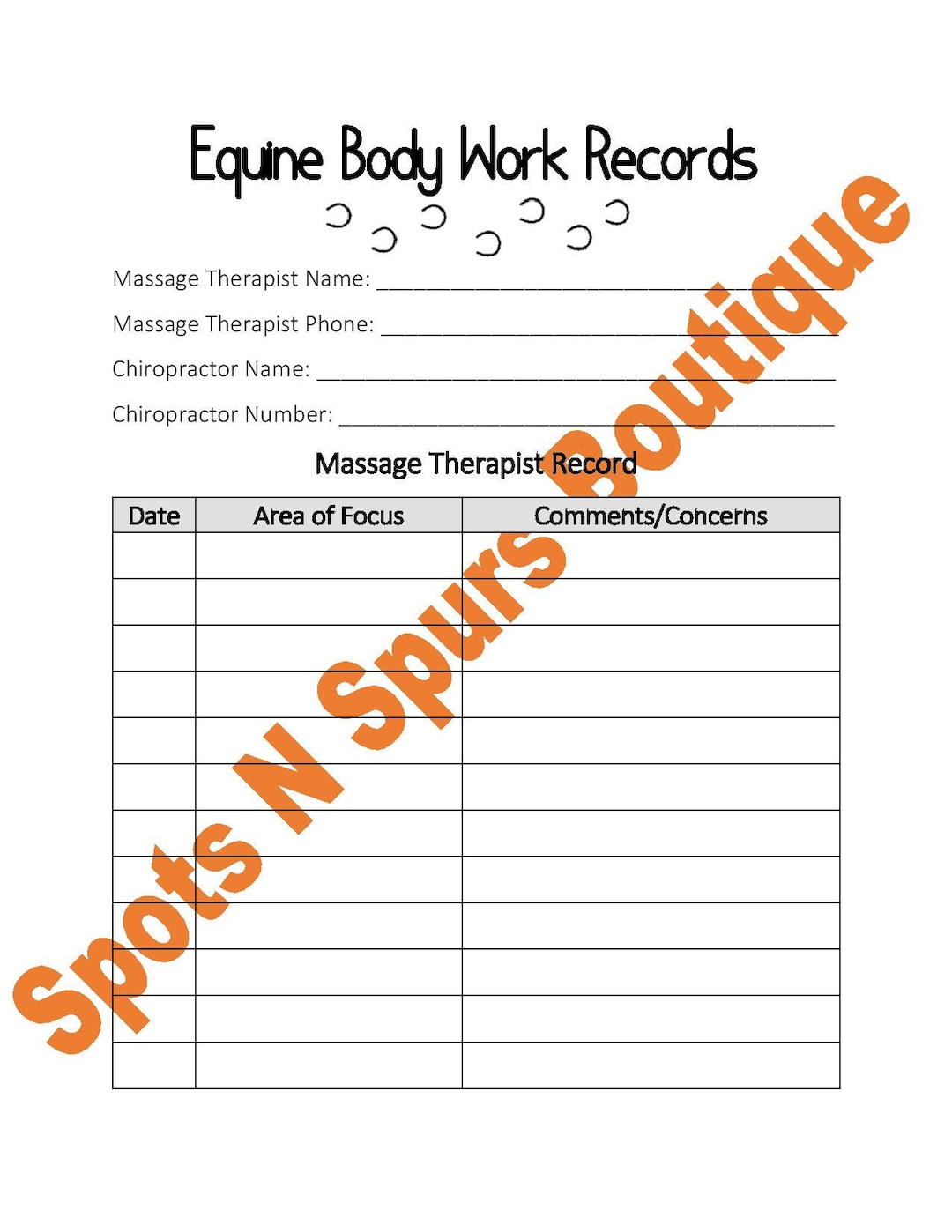 Equine Body Work Records - Etsy
