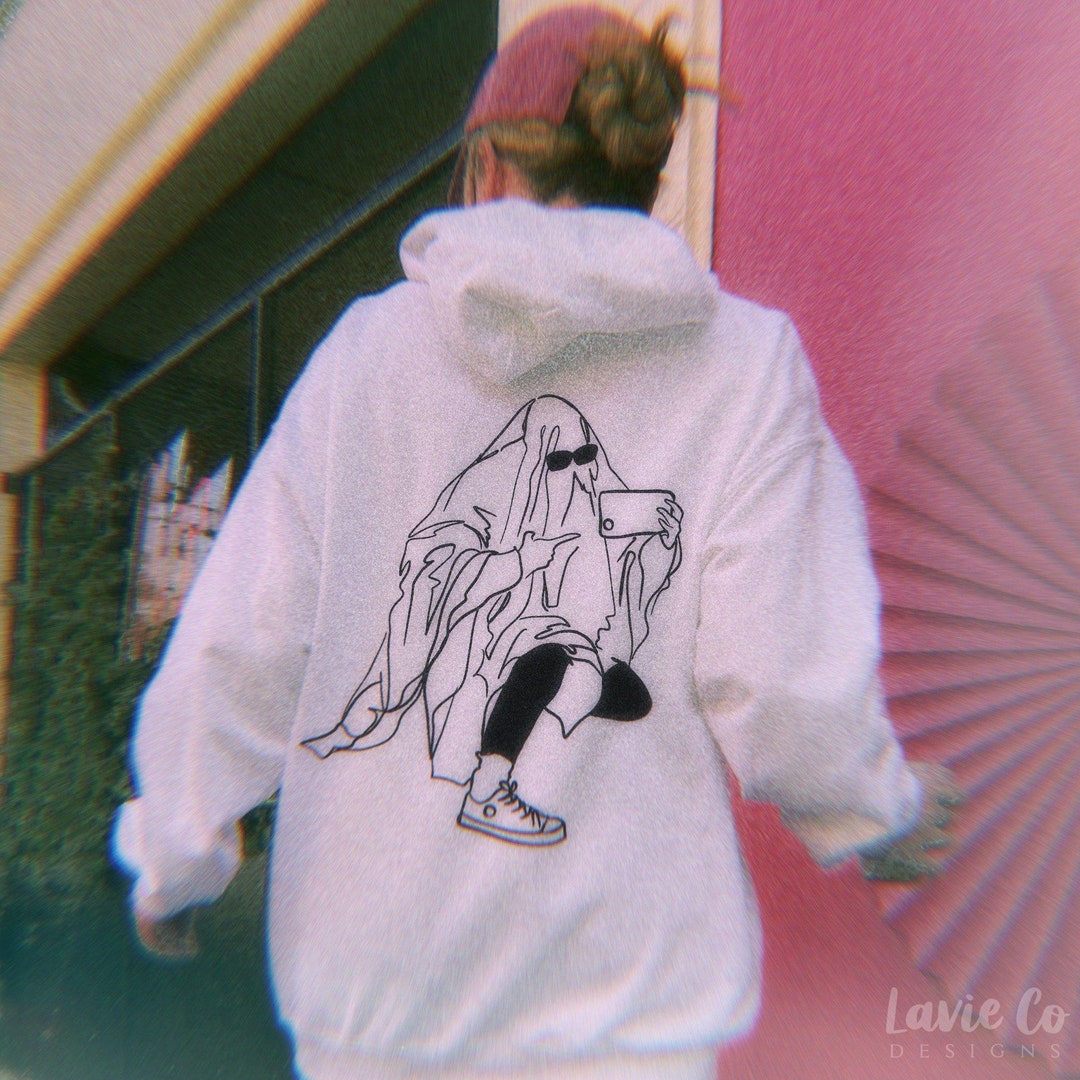 Retro Ghost Sweater | Ghost Hoodie | Y2K Hoodie | Retro Hoodie | Ghost ...