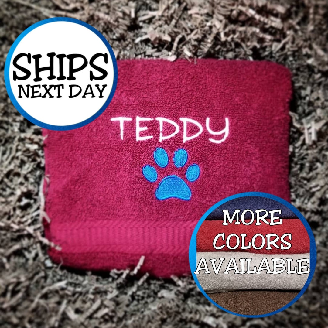 Custom Dog Towel | Dog Bath Towel | Puppy Towel | Personalized With ...