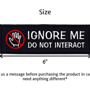 Embroidered 2"x6" Patch for Working Dogs With "don't Touch" Sign and ...