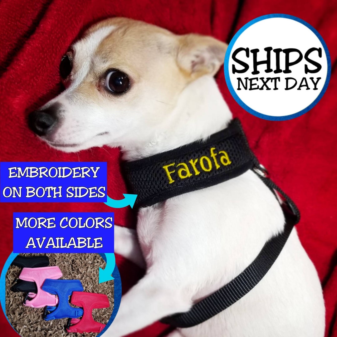 Personalized Dog Harness, Embroidered Dog Harness, Custom Name Harness ...