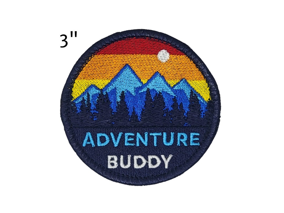 Embroidered 3-inch Round Patch: "adventure Buddy" | Adventure Dog Patch ...