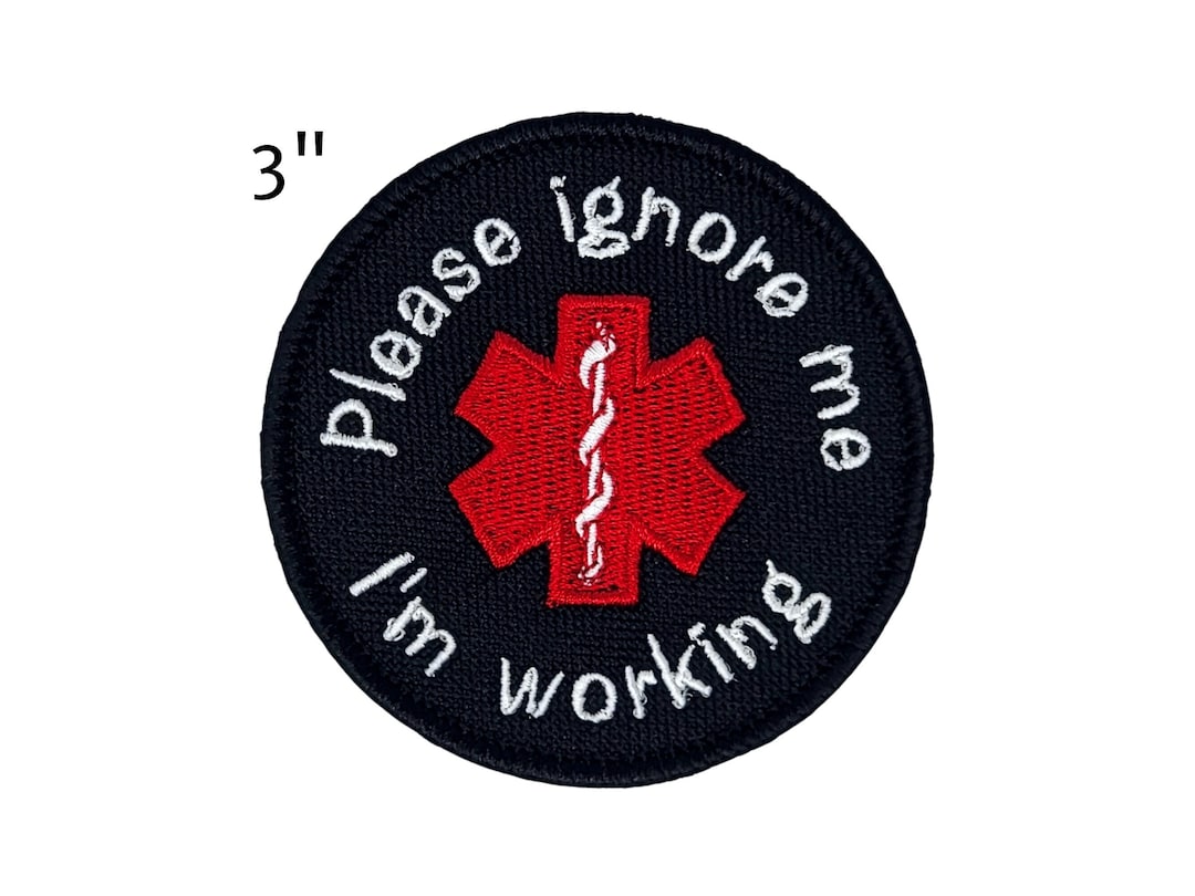 3-inch Round Patch With "please Ignore Me - I'm Working" Text and ...