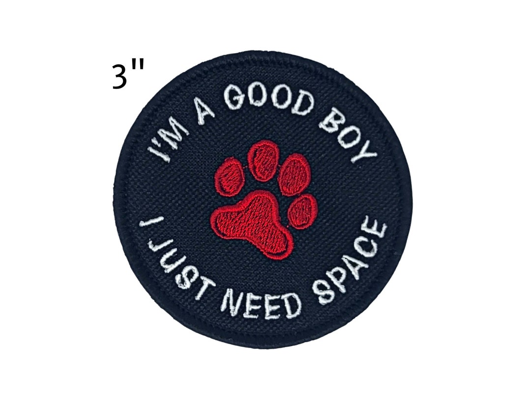 3-inch Round Patch With "i'm a Good Boy, I Just Need Space" Text and ...