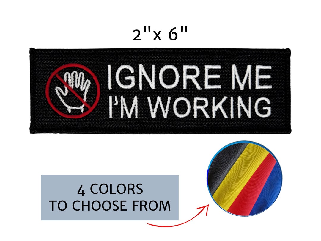 Embroidered 2"x6" Patch for Working Dogs With "don't Touch" Sign and ...