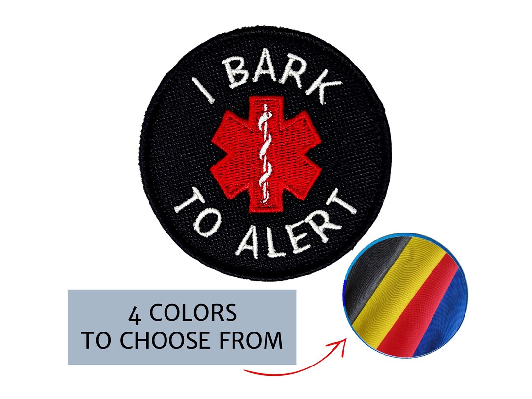 3-inch Round Patch "i BARK TO Alert" | 3-inch Round Patch for Working ...