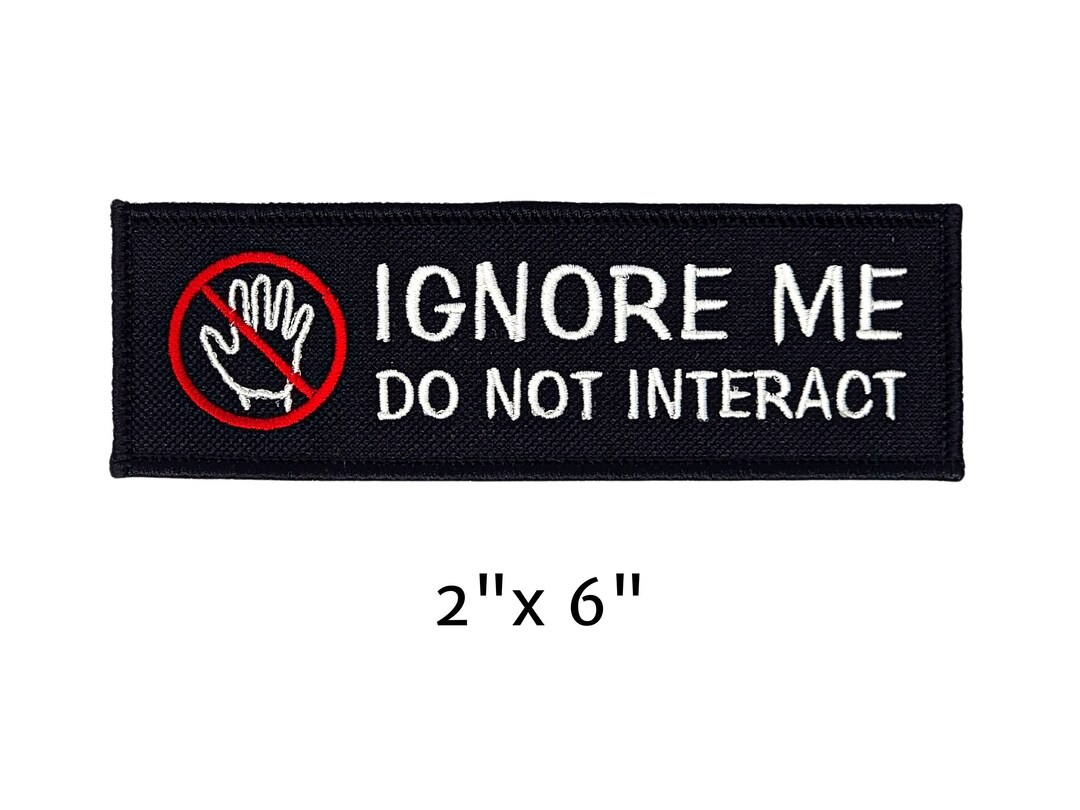 Embroidered 2"x6" Patch for Working Dogs With "don't Touch" Sign and ...