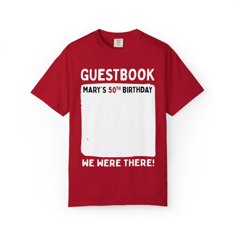 Personalized Birthday Guest Book T-shirt: Signature Keepsake, Milestone ...