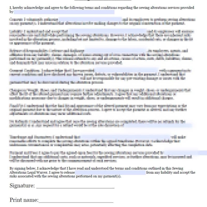 Alteration Ticket - Etsy