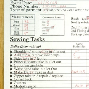Alteration Ticket - Etsy