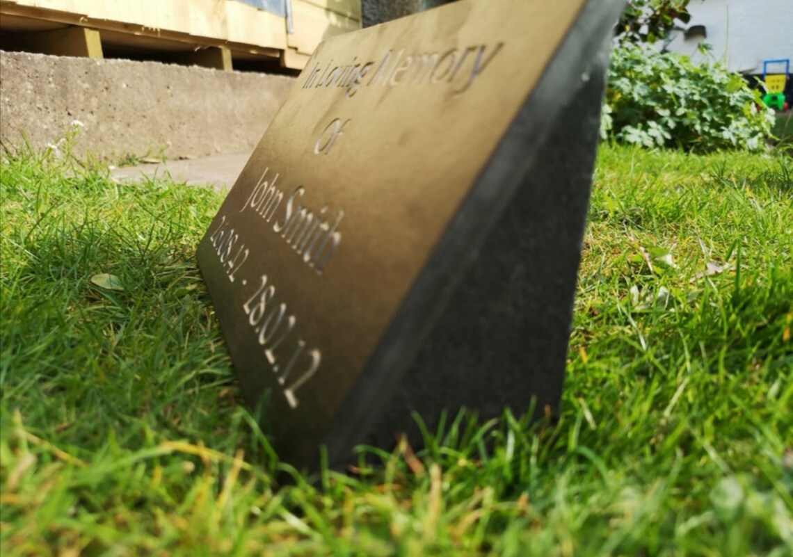 Personalised Granite & Slate Memorial Plaque - Etsy UK