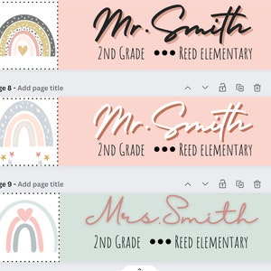13 Boho Rainbow Custom Email Signatures Editable Template, Name Tags ...