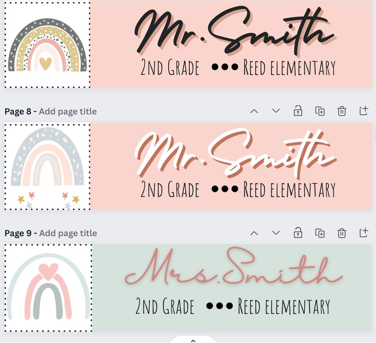 13 Boho Rainbow Custom Email Signatures Editable Template, Name Tags ...