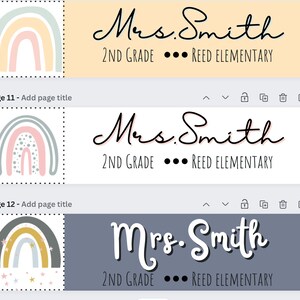 13 Boho Rainbow Custom Email Signatures Editable Template, Name Tags ...