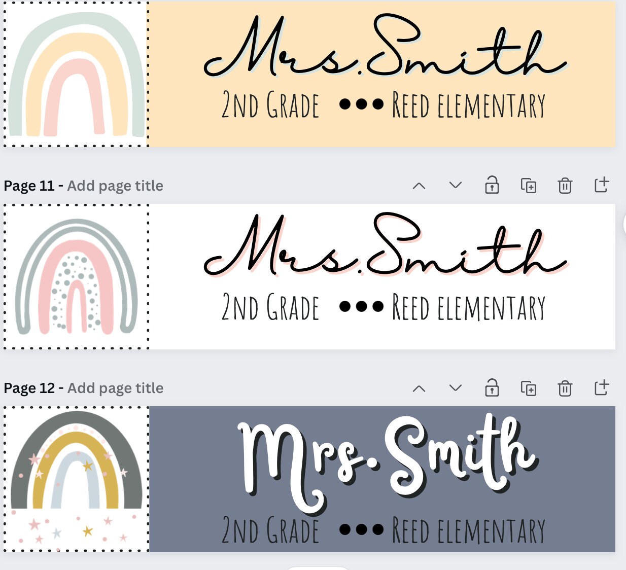 13 Boho Rainbow Custom Email Signatures Editable Template, Name Tags ...