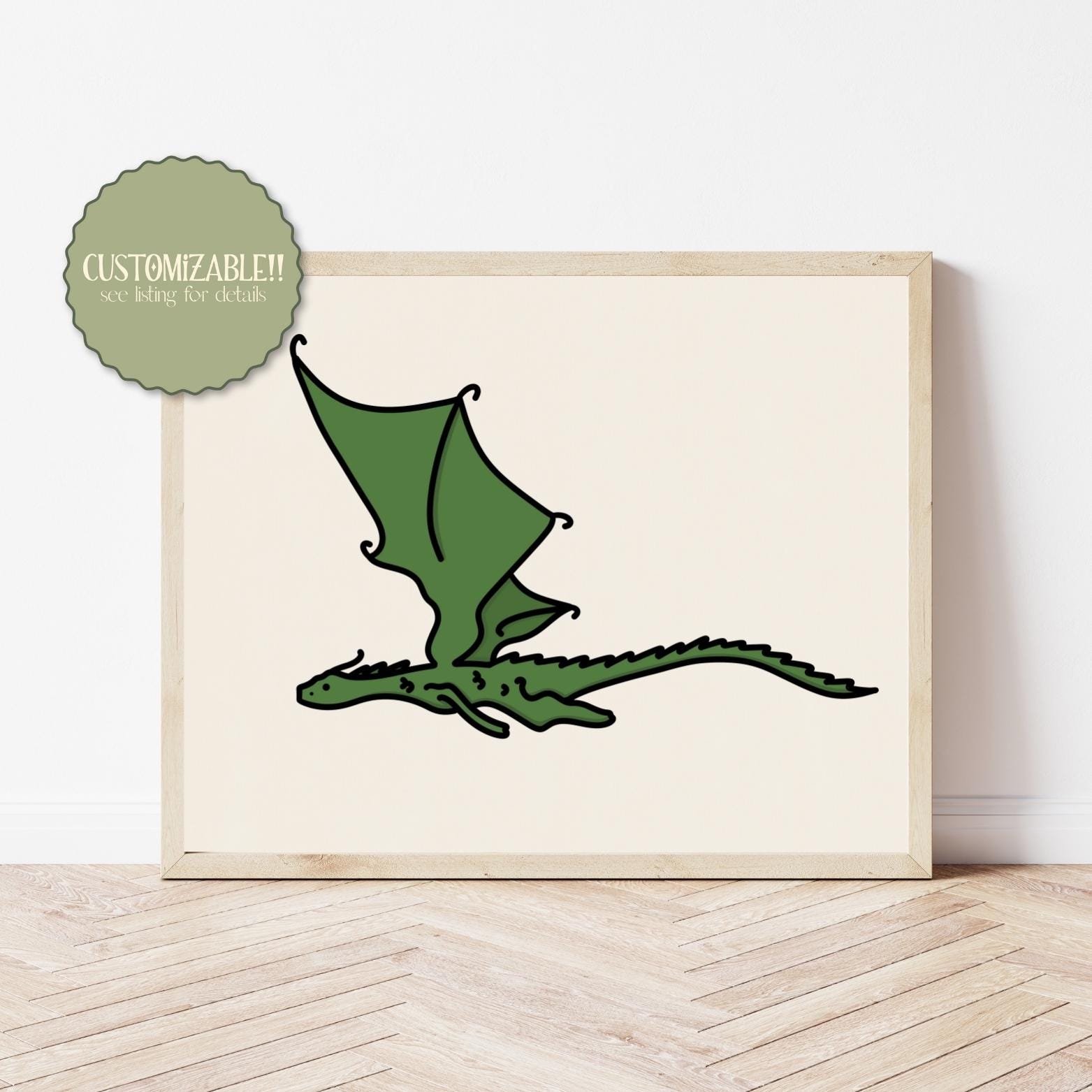 Flying Dragon Art Print | Fantasy Decor | Cute Dragon | Outdoorsy Vibes ...