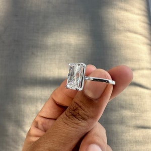5 Carat Radiant Diamond Engagement Ring, 5 Carat Diamond Ring, 5 Carat ...