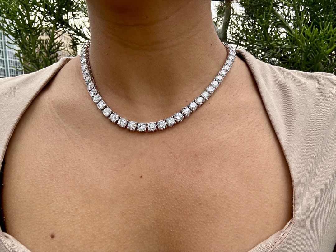 50 Carat Diamond Tennis Necklace, 50 Carat Diamond Necklace, Unique ...