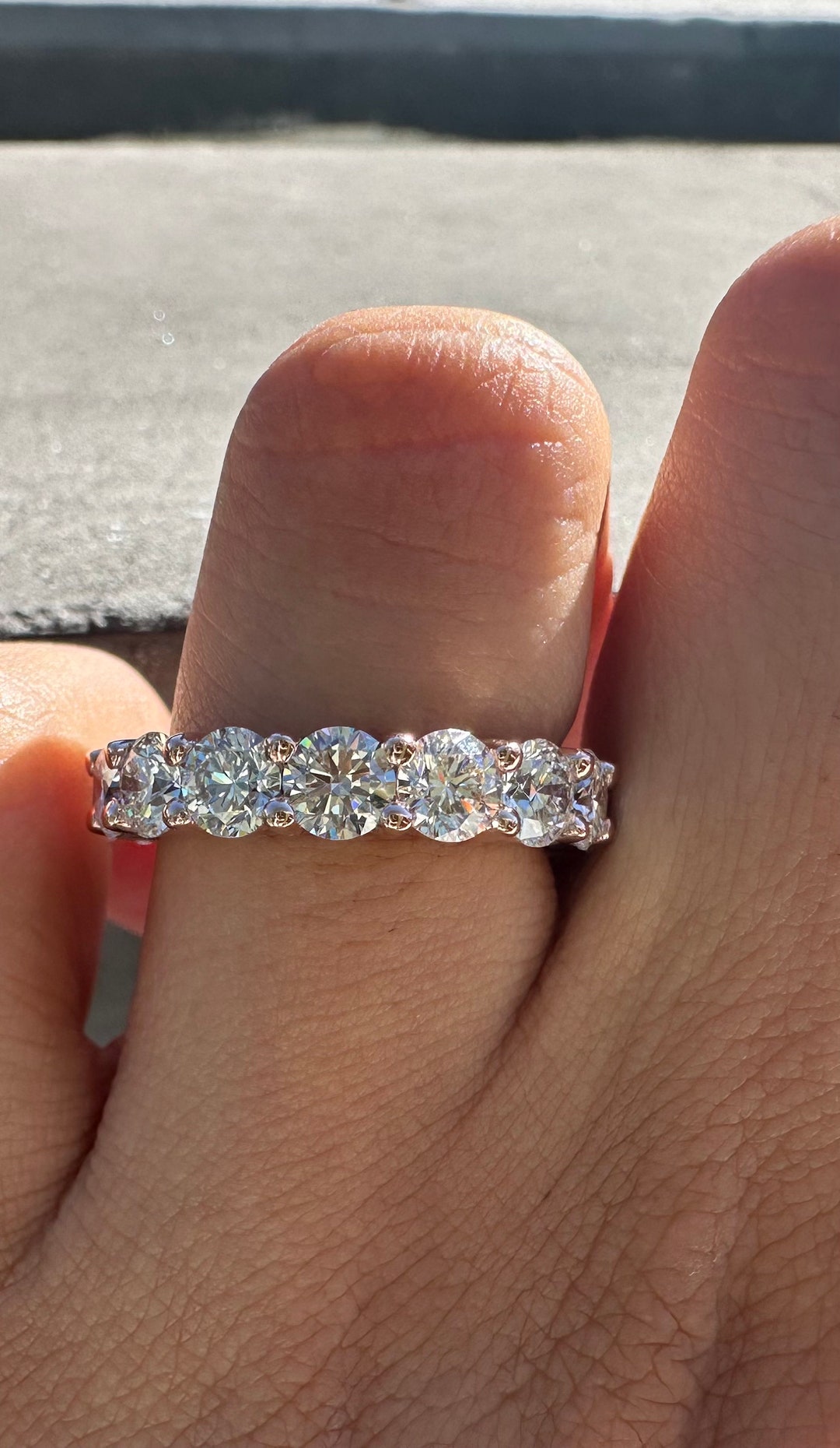 6 Carat Diamond Eternity Band, 6 Carat Diamond Anniversary Band, Women ...