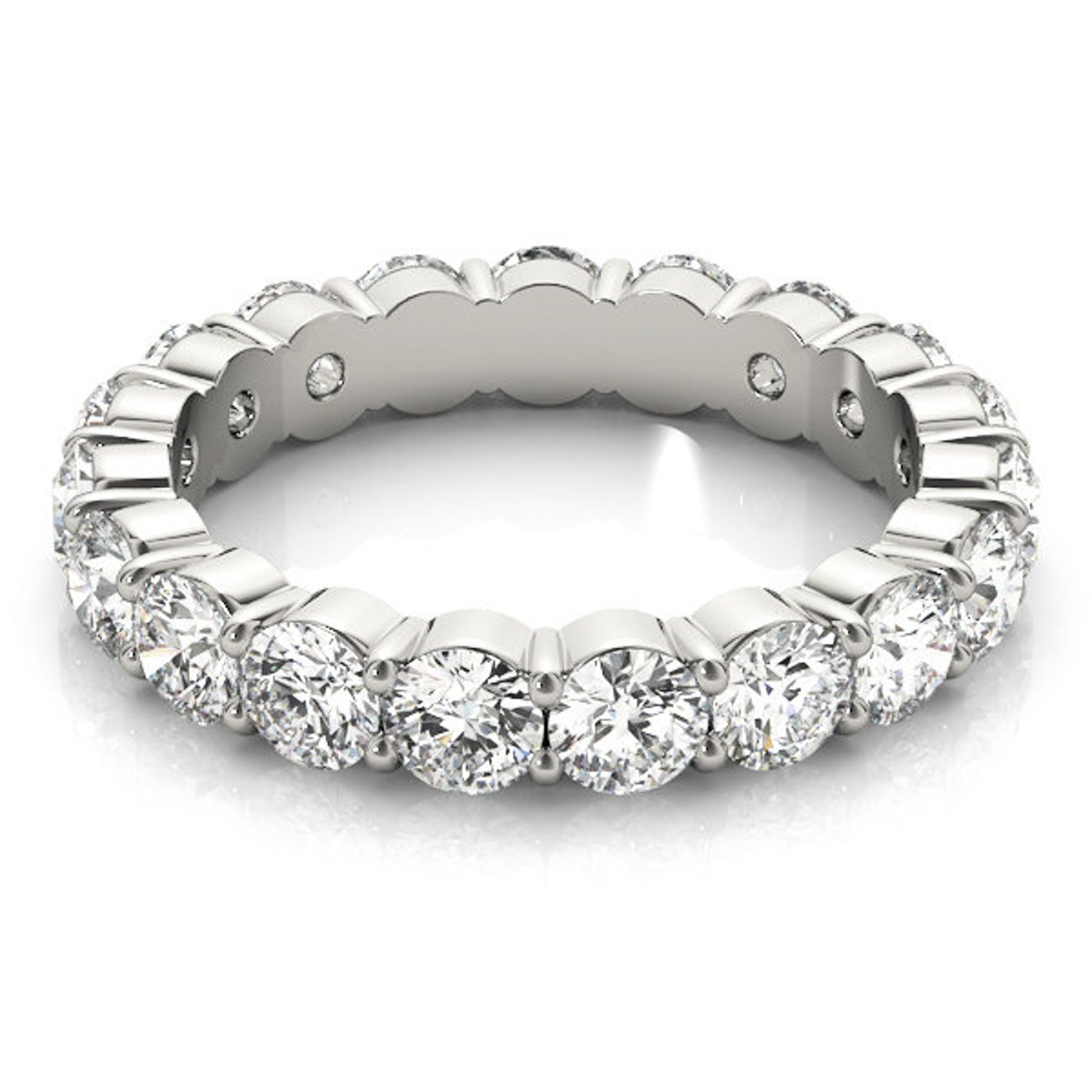 Diamond 2 Carat Eternity Ring. Ladies Anniversary Diamond Eternity Band ...