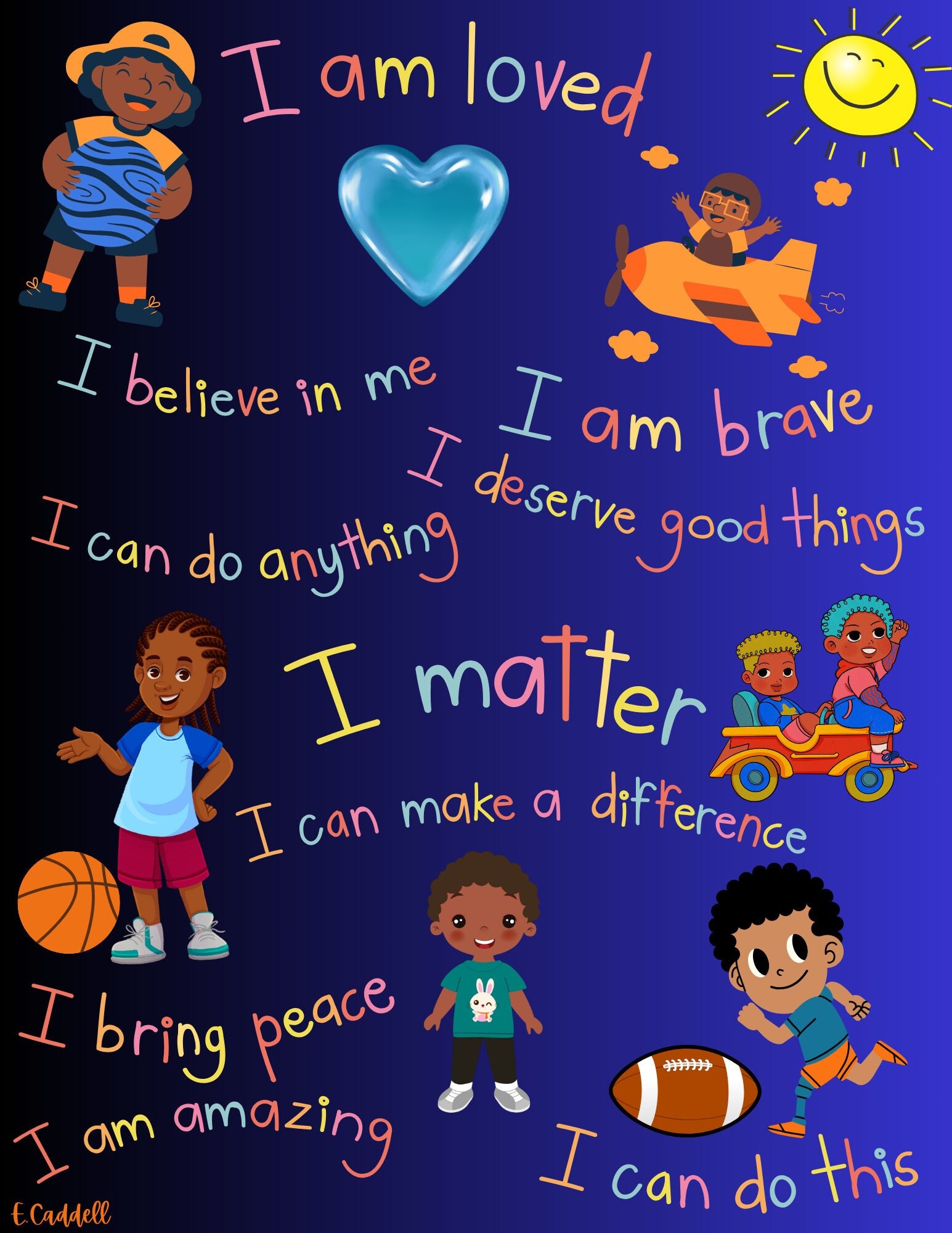 Printable Affirmation Wall Art for Boys – Positive Quotes for Kids ...