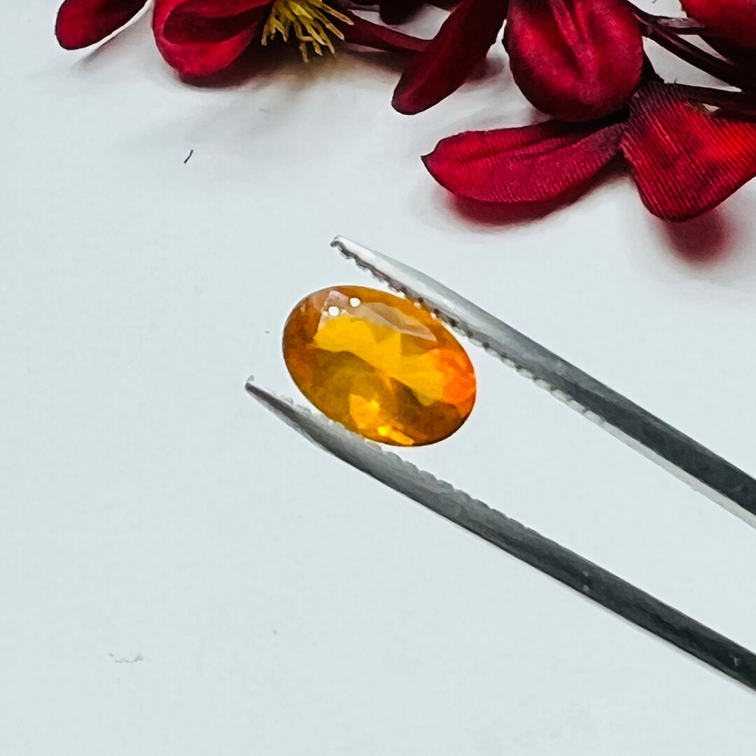 Stunning 1.74 Carat Natural Mexican Fire Opal - Radiant and Fiery ...