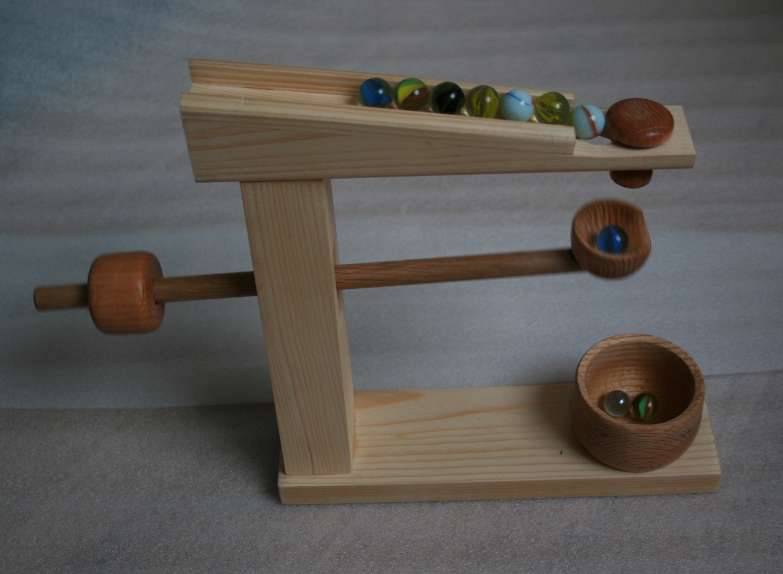 Marble Fun Handmade Wooden Automata Amish Style Marble Game Wood Marble ...