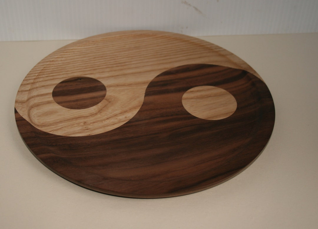 Yin Yang Platter Wood Yin Yang Platter Yin Yang Gift Walnut Platter Oak ...