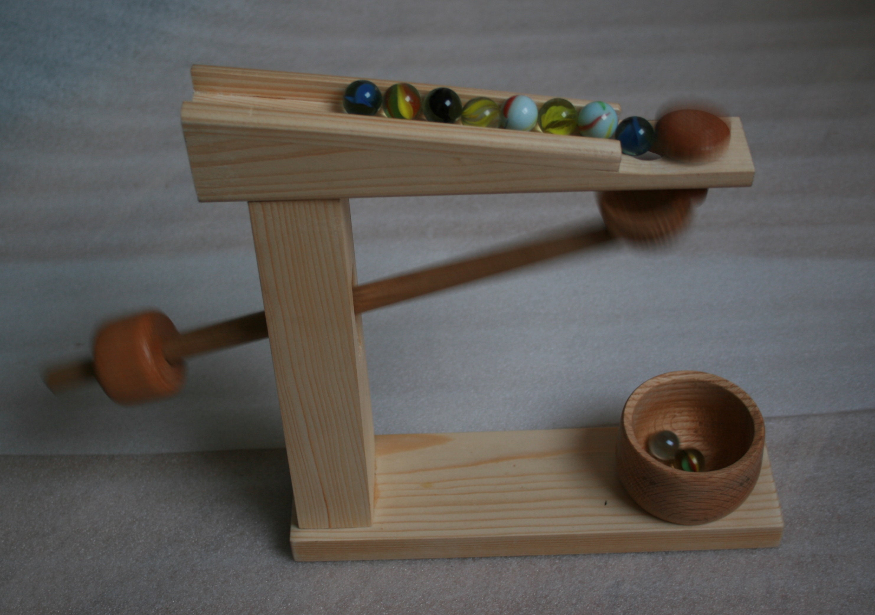 Marble Fun Handmade Wooden Automata Amish Style Marble Game Wood Marble ...