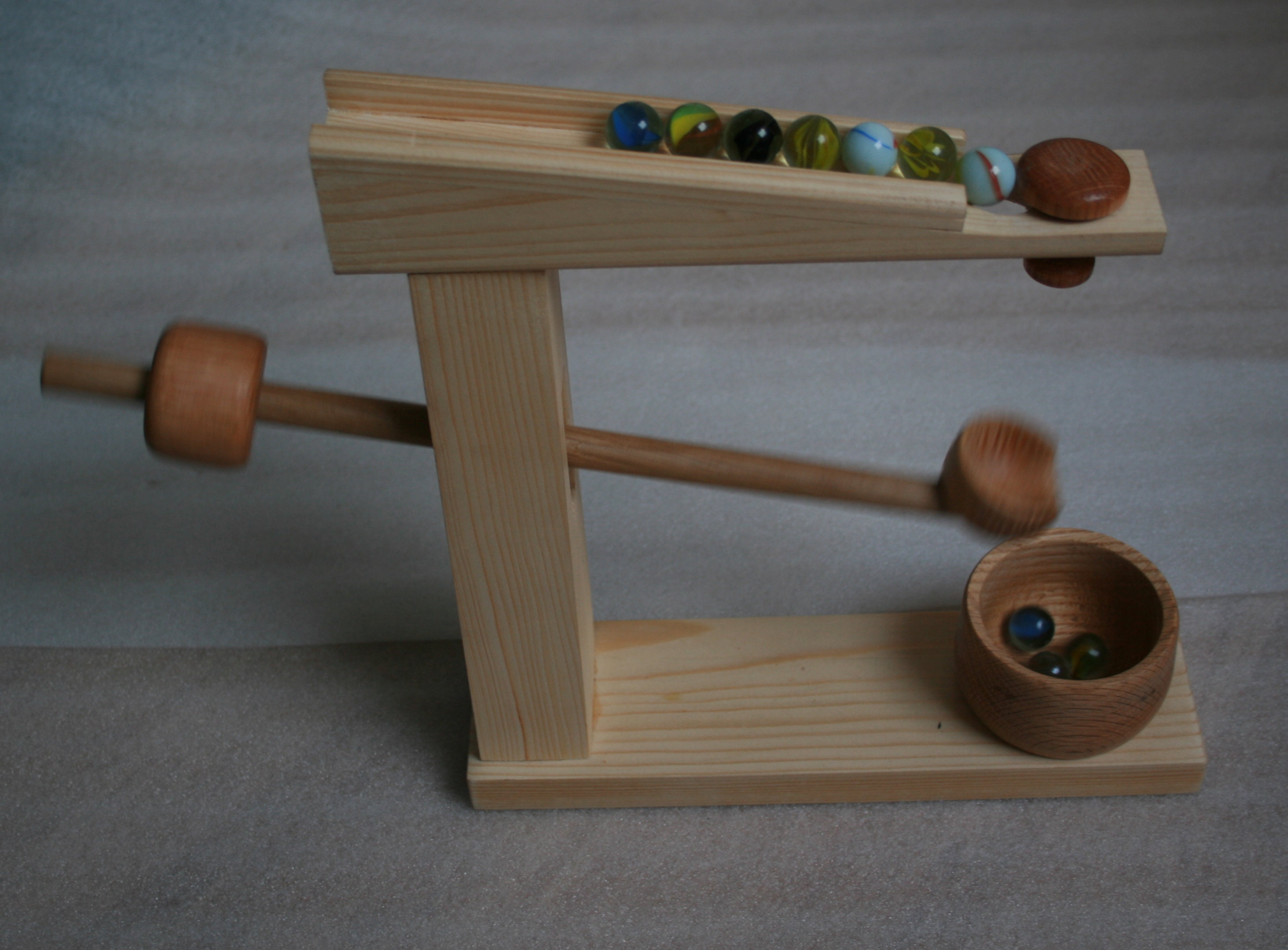 Marble Fun Handmade Wooden Automata Amish Style Marble Game - Etsy