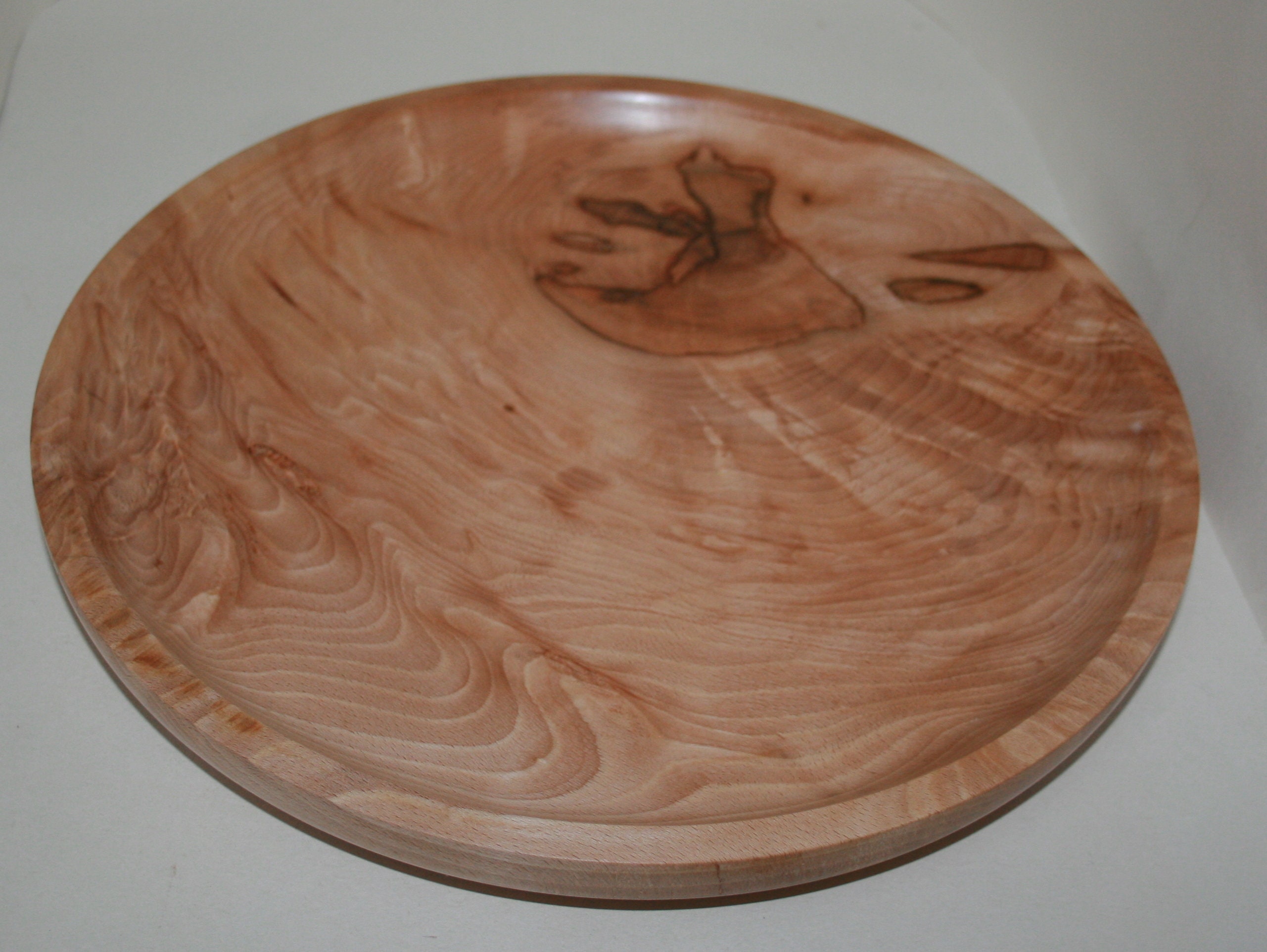 Platter in Beech Wood Large Wood Platter Handcrafted Wood Platter Wood ...