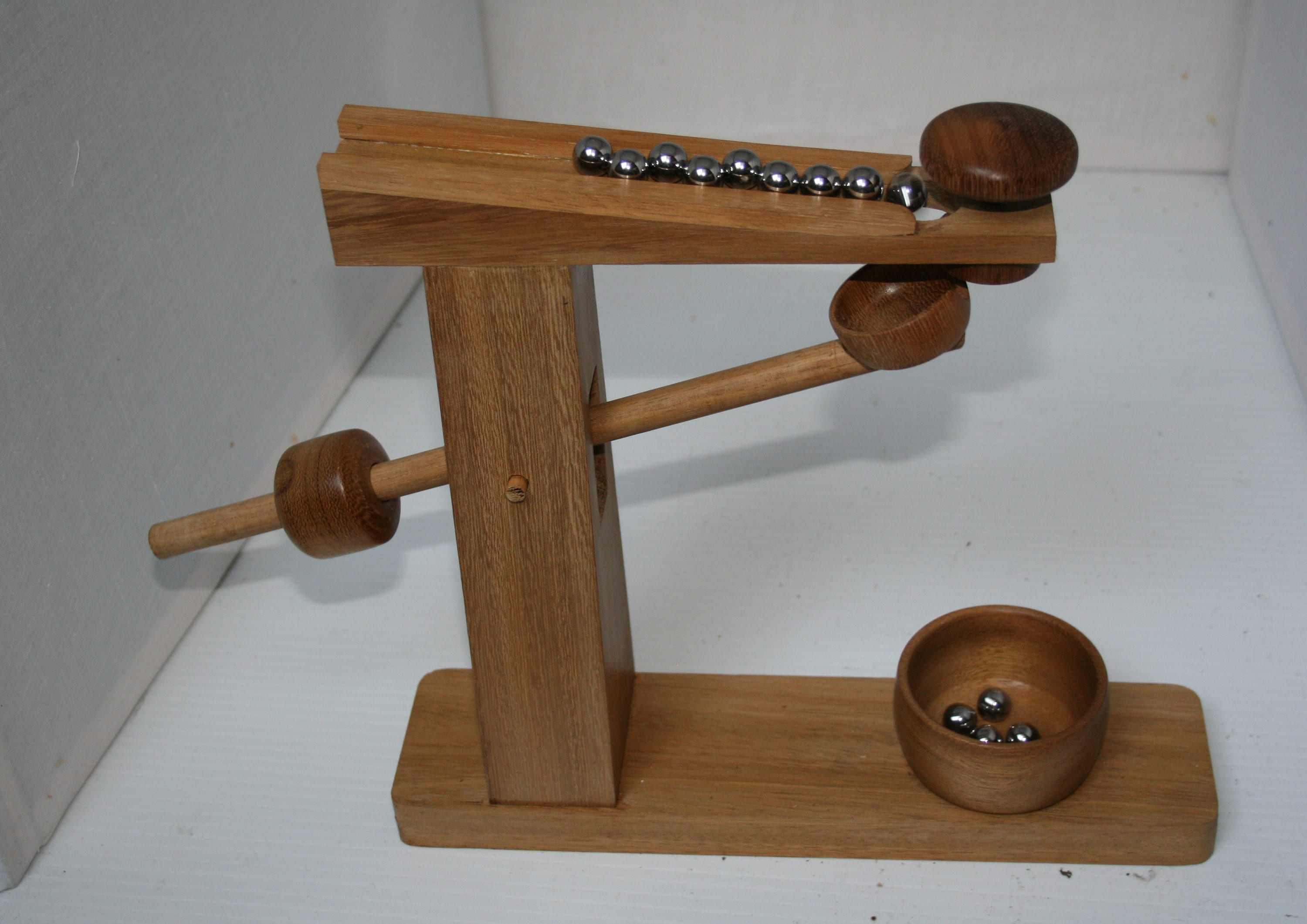 Teak Amish Style Automata Ball Bearing Automata Fun With Ball Bearings ...
