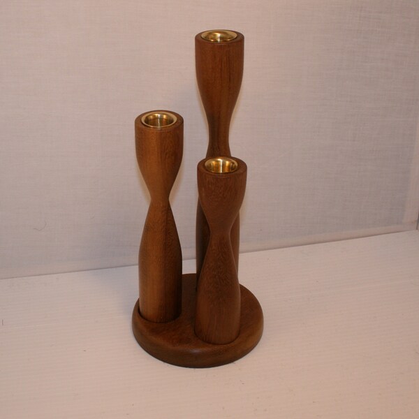 Teak Candlesticks - Etsy