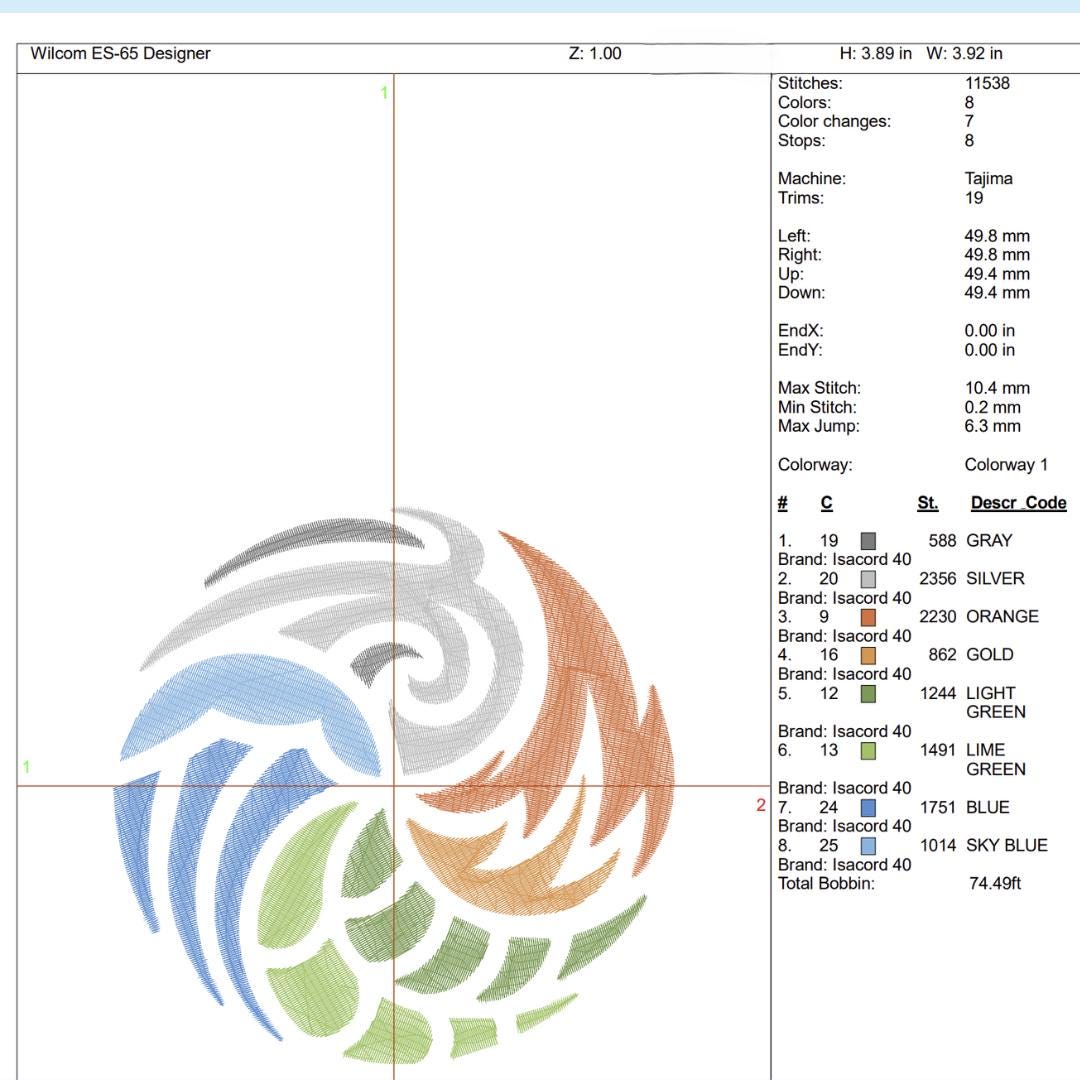 Elements Machine Embroidery Design, Nature Circle Logo, 4 Elements Fire ...