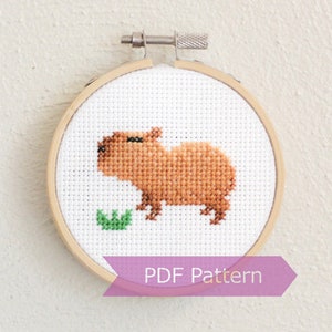 Capybara Cross Stitch Pattern PDF Bundle Capybara Embroidery - Etsy Canada