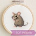 Mouse Cross Stitch Pattern PDF Mouse Embroidery Instant - Etsy