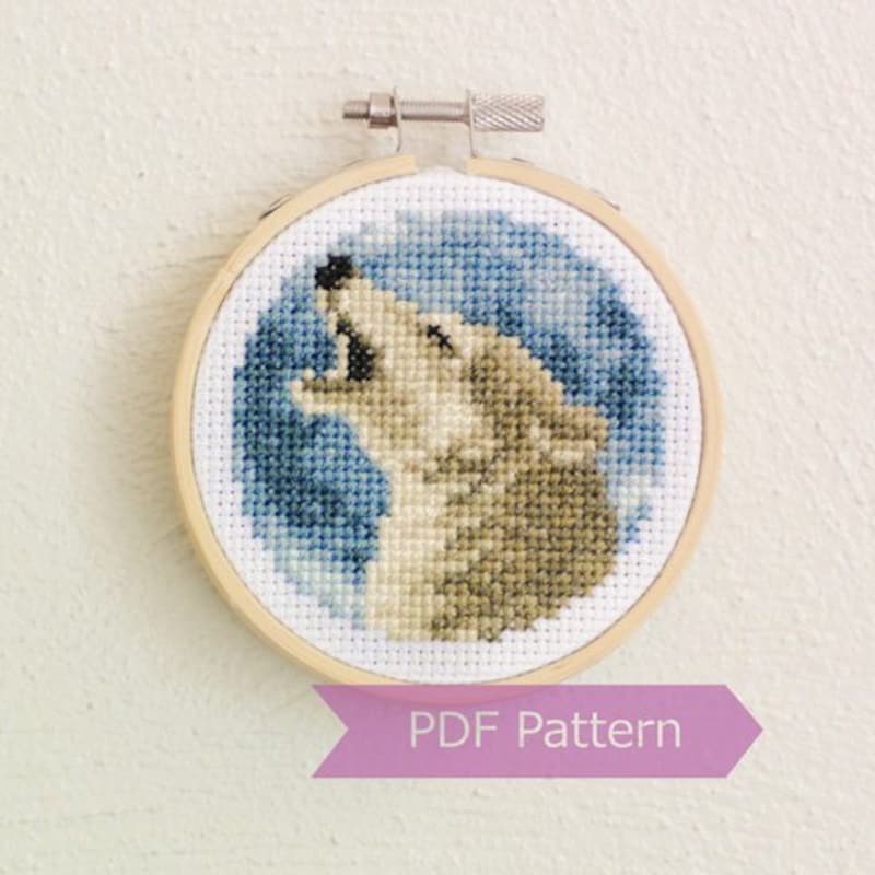 Wolf Cross Stitch - Etsy