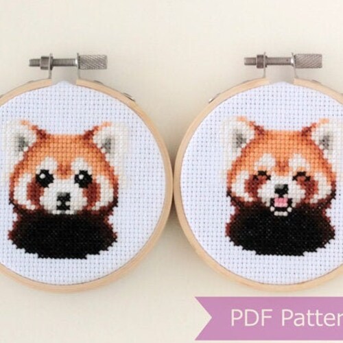 Red Panda Bundle Cross Stitch Pattern PDF Red Panda | Etsy