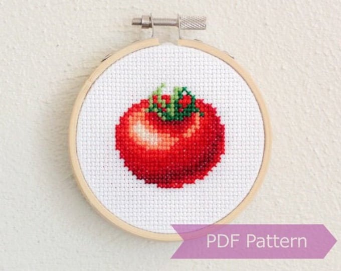 Tomato Cross Stitch Pattern: Fruit & Vegetable Series PDF - Etsy