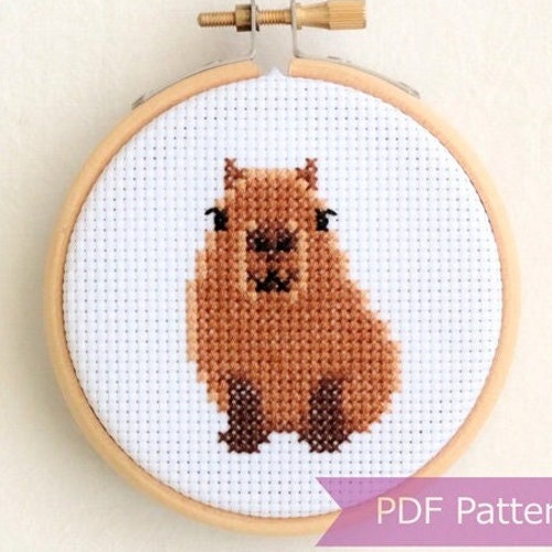 Capybara Cross Stitch Pattern PDF Bundle Capybara Embroidery - Etsy Canada