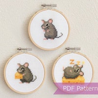 Mouse Family Cross Stitch Pattern - Etsy