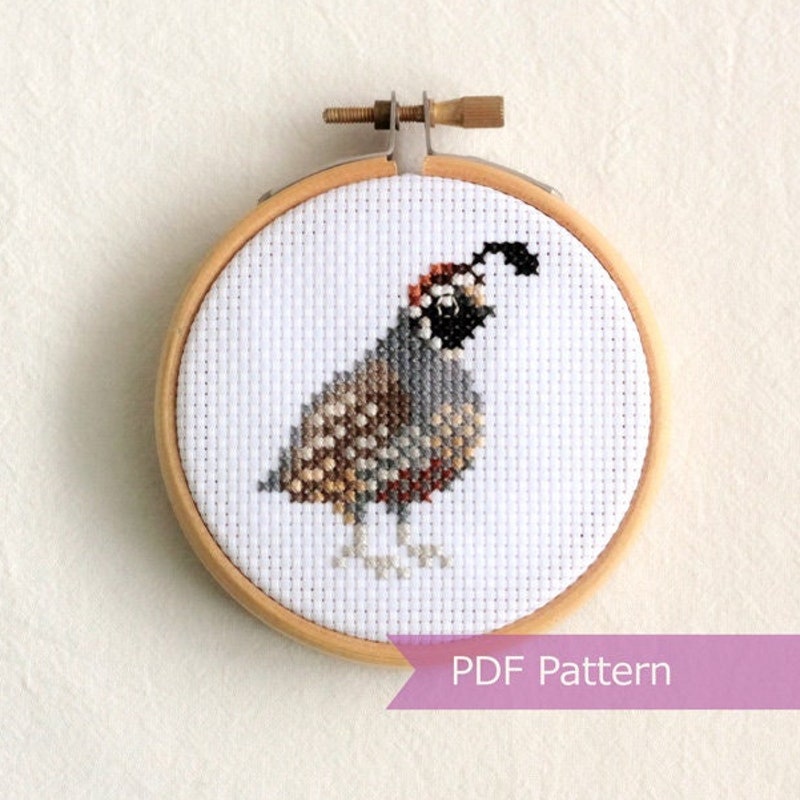 Quail Embroidery - Etsy