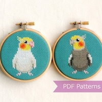 Blue Parakeets 3 Cross-stitch Pattern Digital Download - Etsy