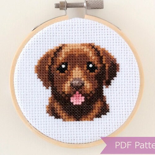 Chocolate Labrador Cross Stitch Pattern PDF Bundle Chocolate | Etsy