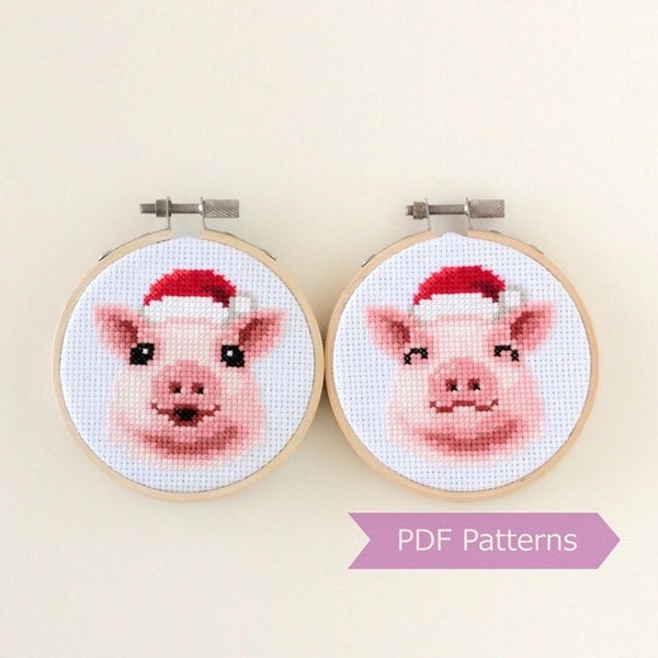 Pig Cross Stitch - Etsy