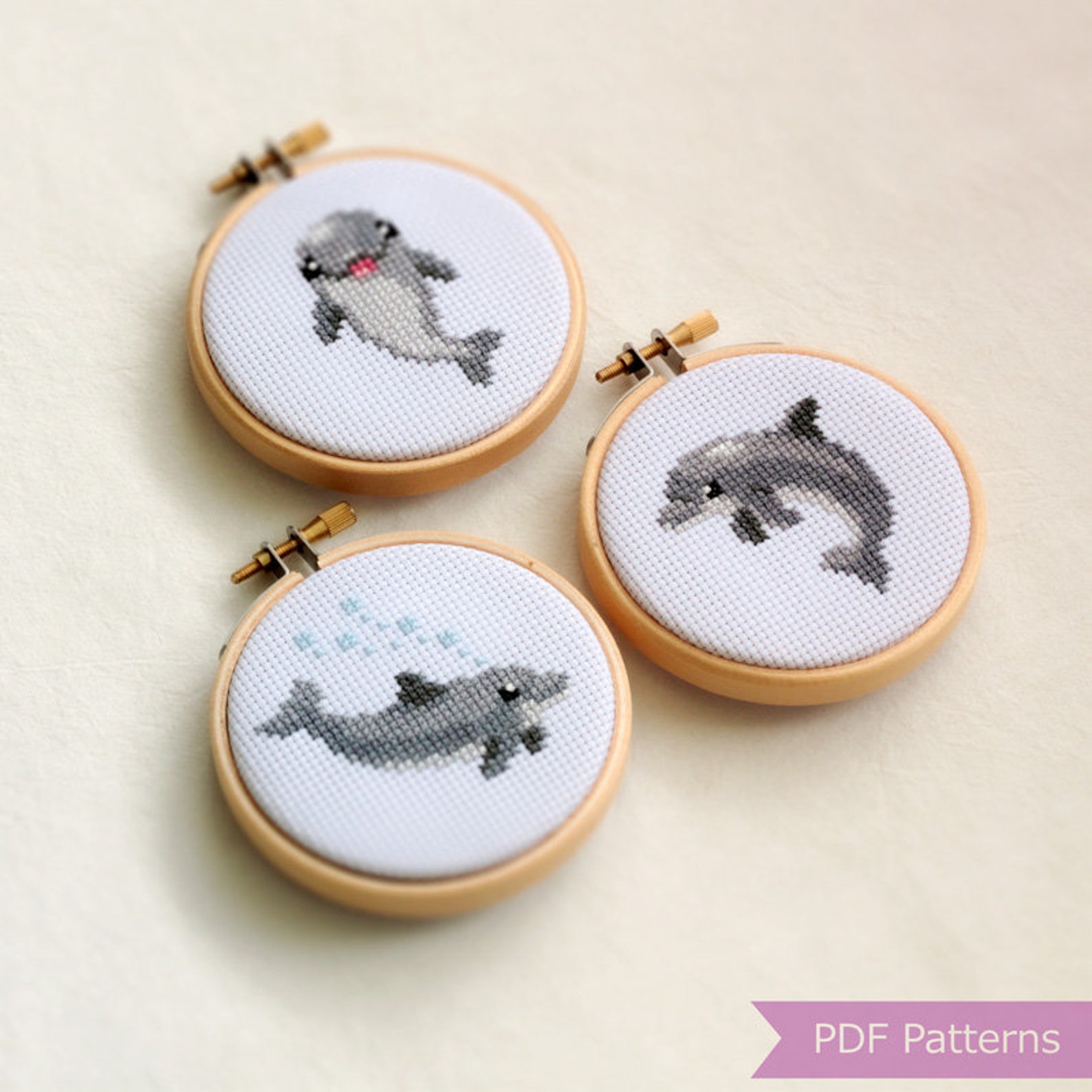 Dolphin Cross Stitch Pattern PDF Bundle Set of 3 Dolphin - Etsy