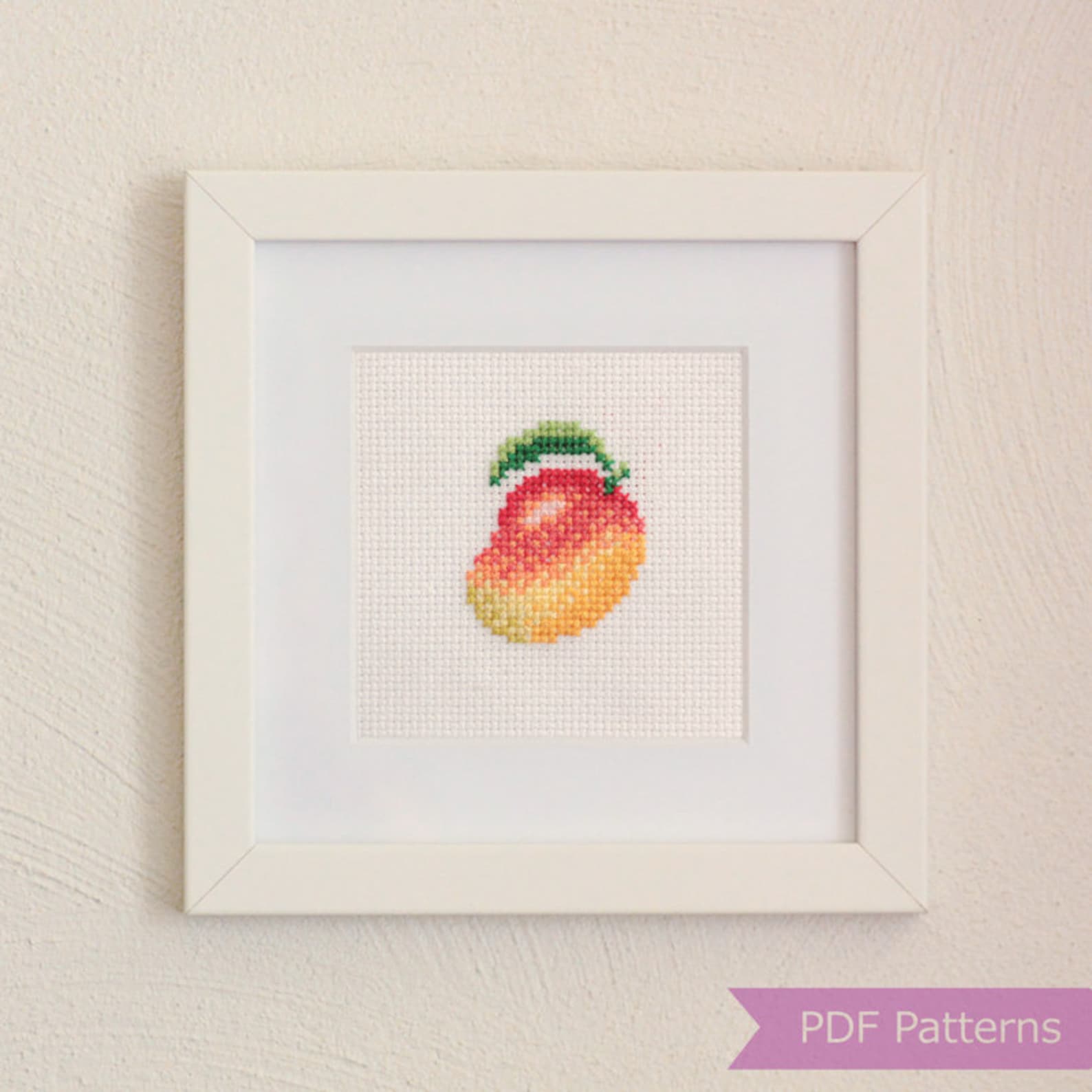 Mango Cross Stitch Pattern PDF - Mango + Tiny Mango Embroidery ...