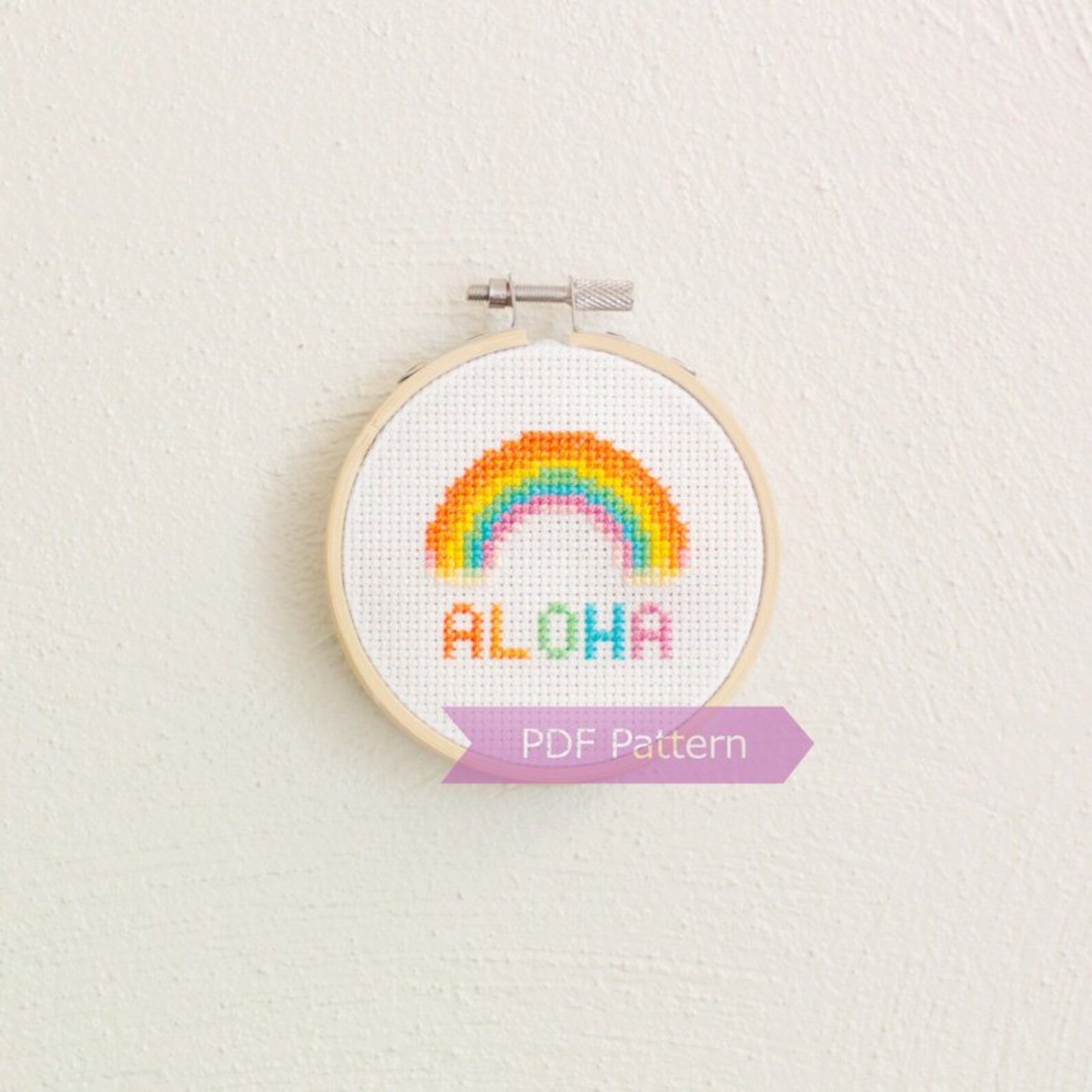 Rainbow Cross Stitch Pattern PDF Rainbow Embroidery | Etsy