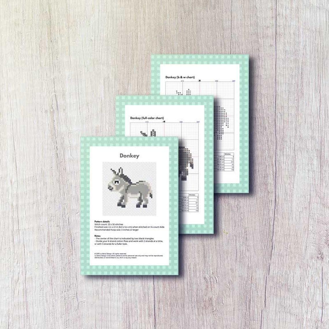 Donkey Cross Stitch Pattern PDF Donkey Embroidery Instand - Etsy